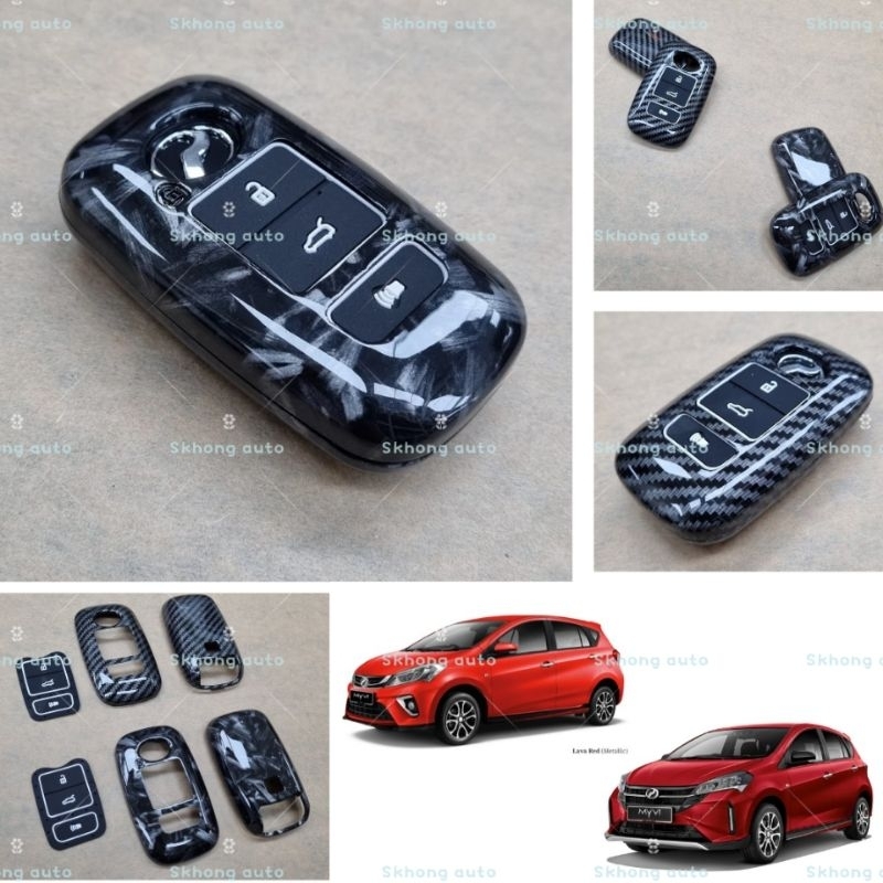 perodua myvi gen3 2018-2024 car key chain cover alarm remote case ...