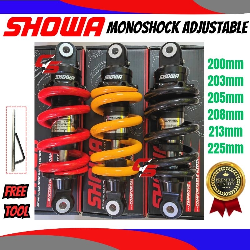 SHOWA Monoshock Adjustable 200 203 205 215mm 225mm 280mm Belang Raider ...