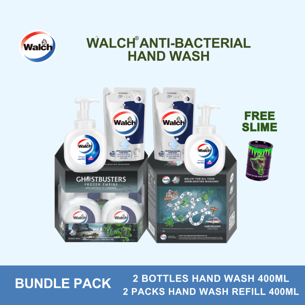[Bundle of 4] WALCH Anti-bacterial Hand Wash (400ml*2 bottles + 400ml*2 ...