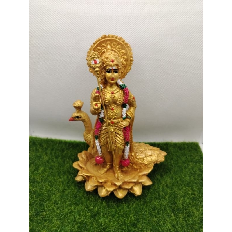 Murugan/Murugar with Peacock Statue (Lotus) | Shopee Singapore