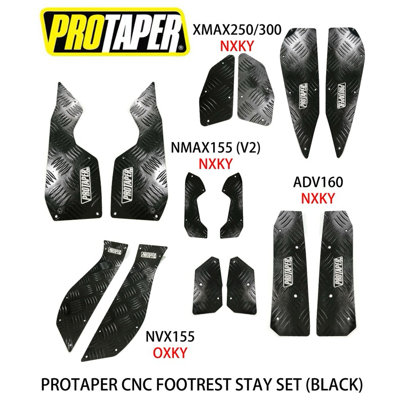 NVX V2/NMAX V2/XMAX/ADV160 PROTAPER FOOT REST STAY SET BLACK | Shopee ...