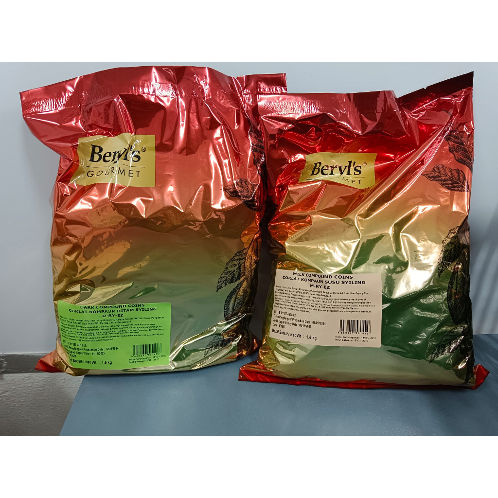 Beryl’s Chocolate Coin 1.5kg / 200g repacking / 500g Dark/White/milk ...