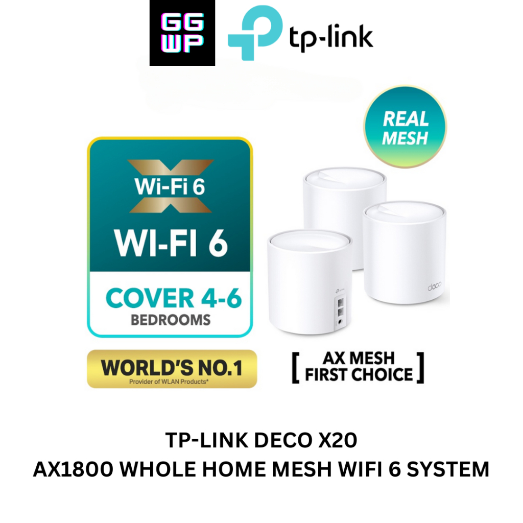 TP-Link Deco X20 AX1800 Whole Home Wifi 6 Mesh Wi-Fi System AP or ...