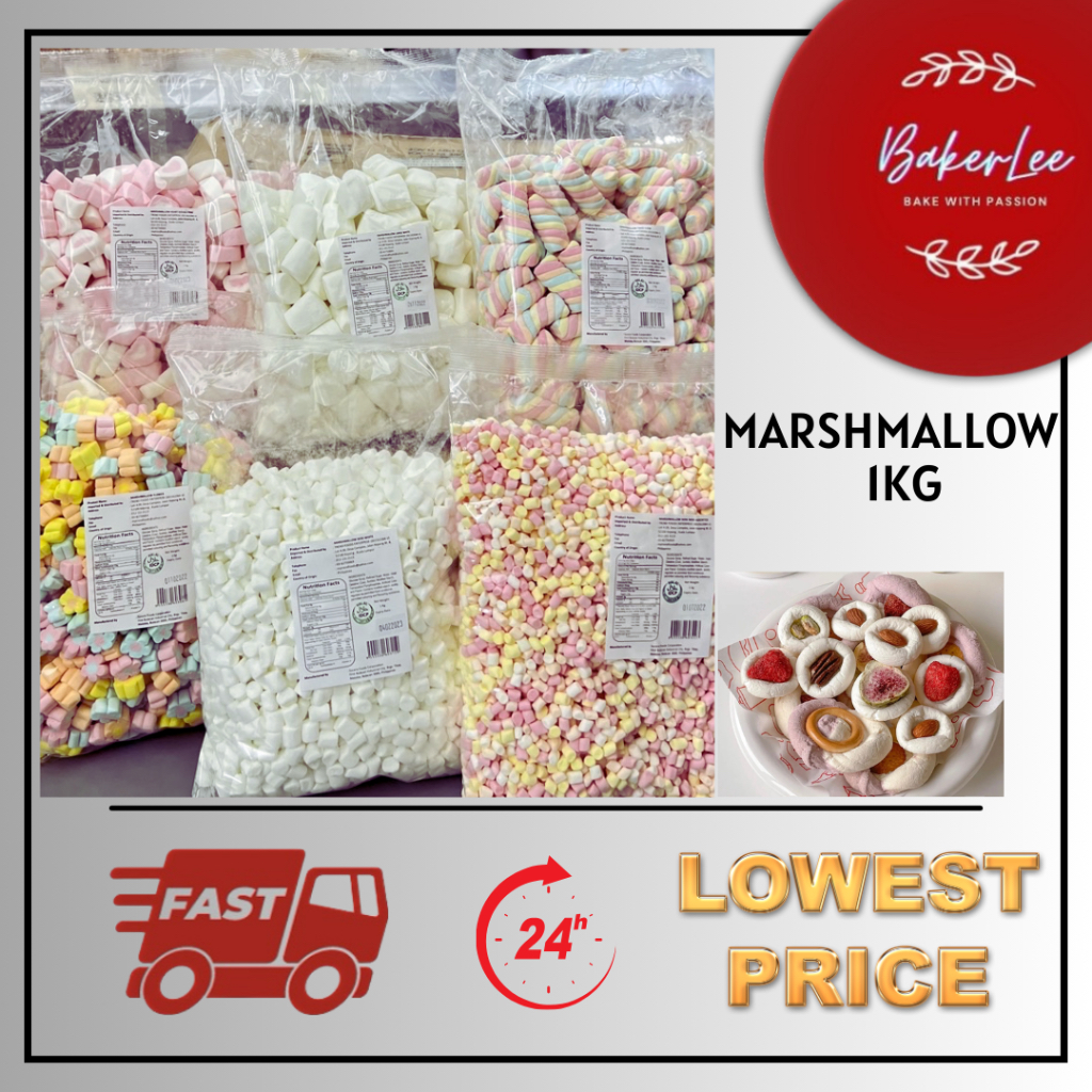 PREMIUM MARSHMALLOW 1KG 棉花糖【HALAL】FRESHNESS GUARANTEED NEW | Shopee ...
