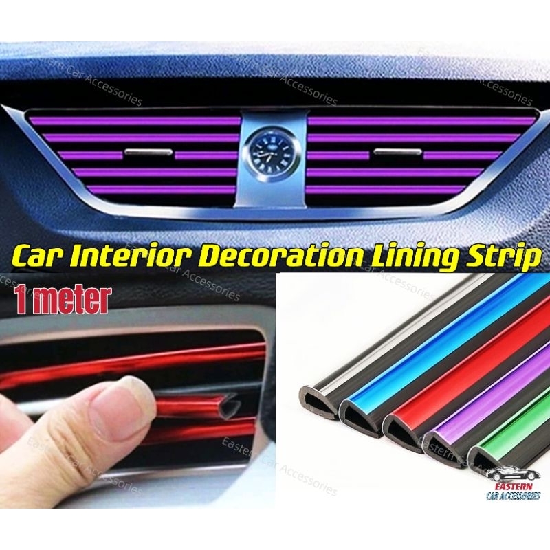 1meter Car Lining Strip Car Strip Grid Decoration Line Wire Sticker ...