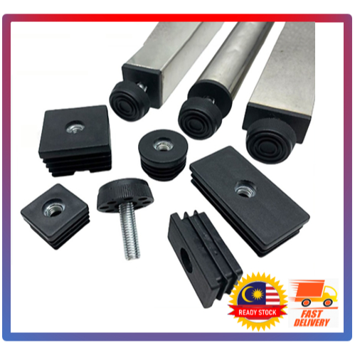 M6 / M8 Thread Plastic Blanking End Cap Adjustable Threaded Nut Insert ...
