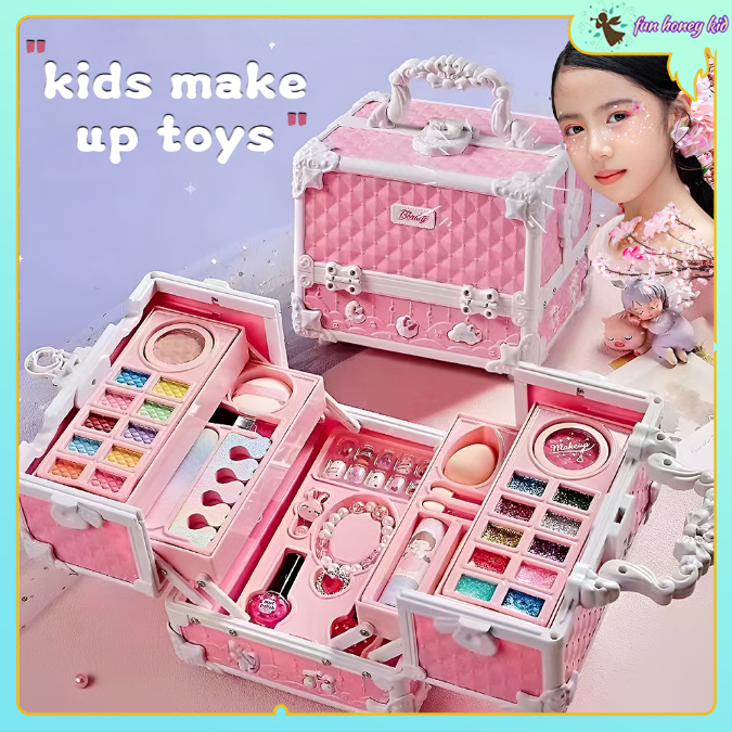 Kids Makeup Set Girl‘s toys Pretend Play Toys Kid Makeup Nail Art Set ...