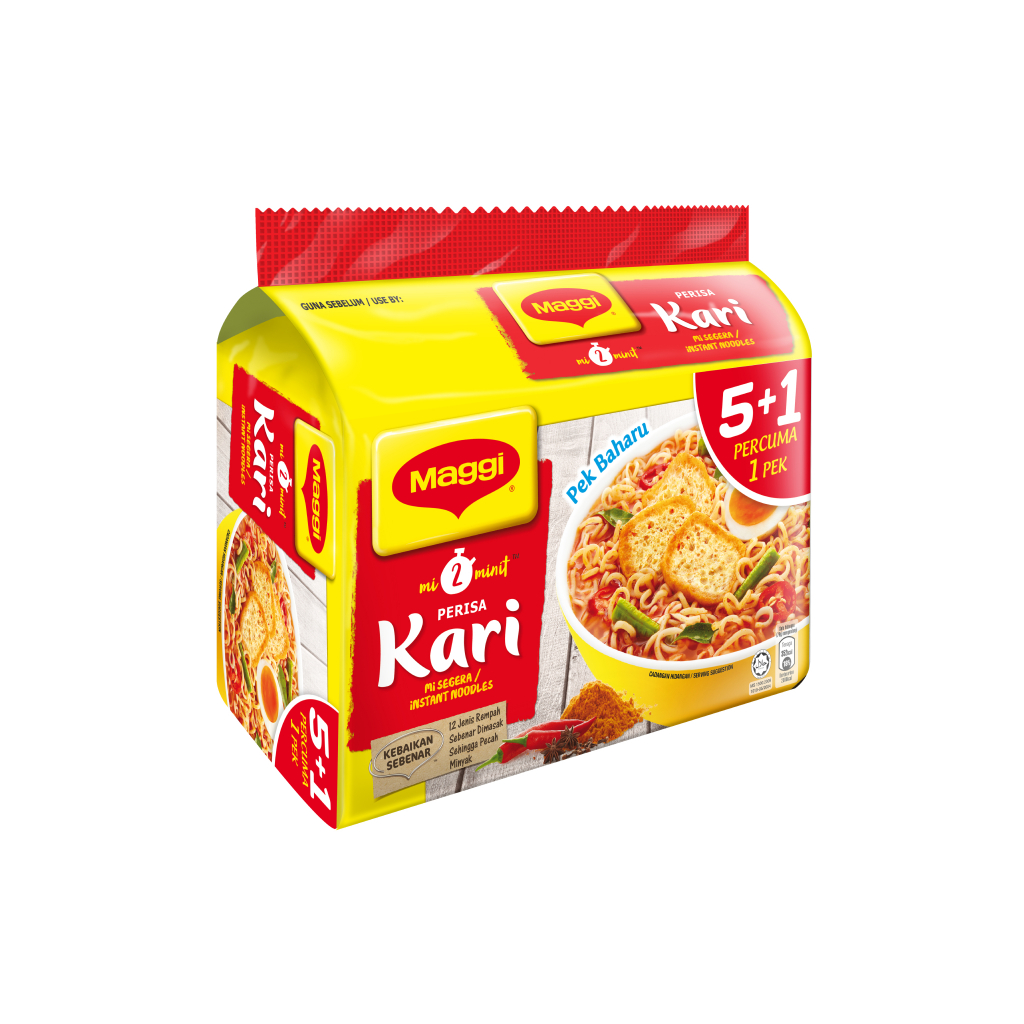Maggi Instant Noodles Curry (5 + 1 Packs x 79g) | Shopee Singapore