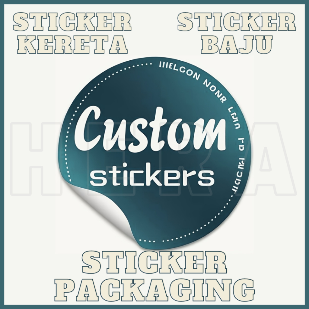 Customized Sticker BAJU / Sticker Niaga / Sticker Kereta / Cling ...