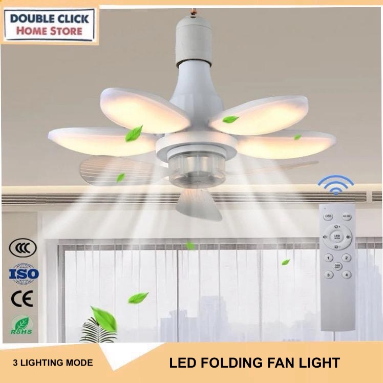 Ceiling Fan With Light E27 Fan Light Bulb Ceiling Fan Light Remote ...
