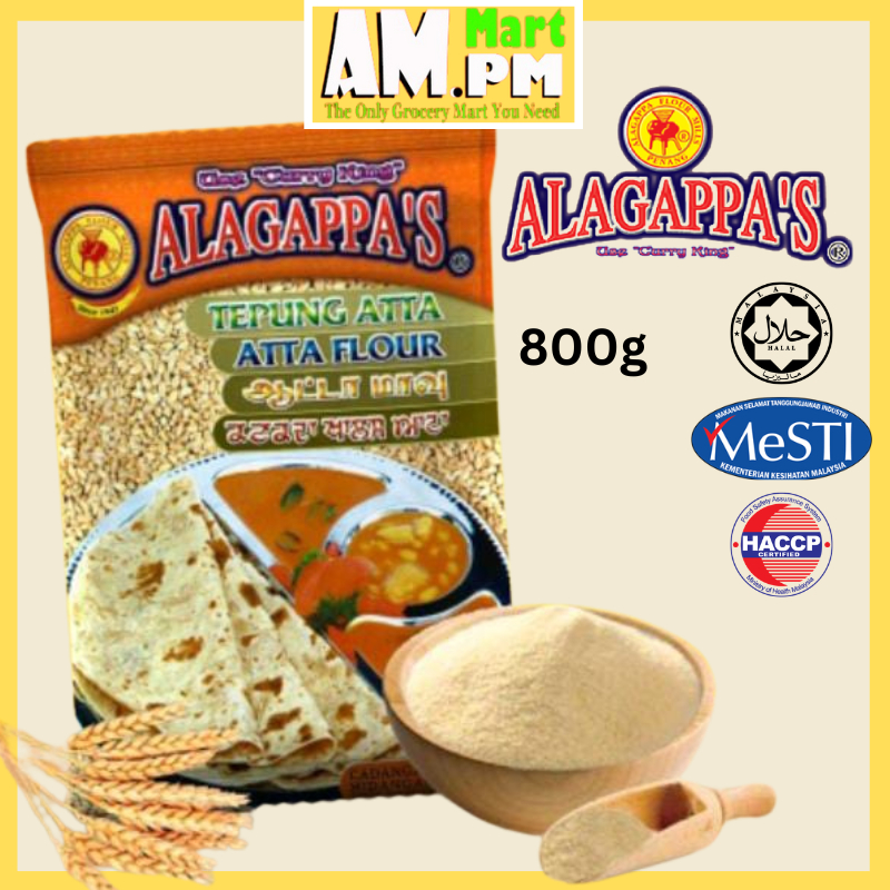 Alagappa's Tepung Atta Capati 800g ALAGAPPA'S Atta Flour Chapati 800g | Shopee Singapore