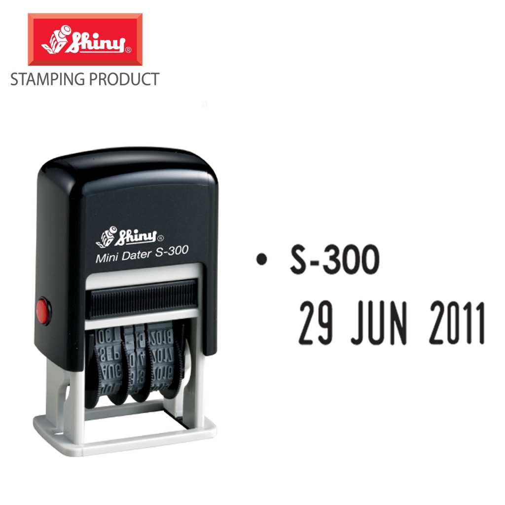 Shiny Self Inking Date Stamp (S300 3mm & S400 4mm) | Shopee Singapore
