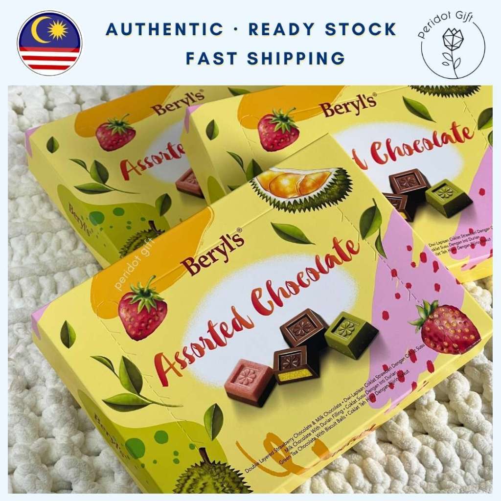 Beryl’s Assorted Chocolate Box 100g - HALAL Durian Strawberry Green Tea ...