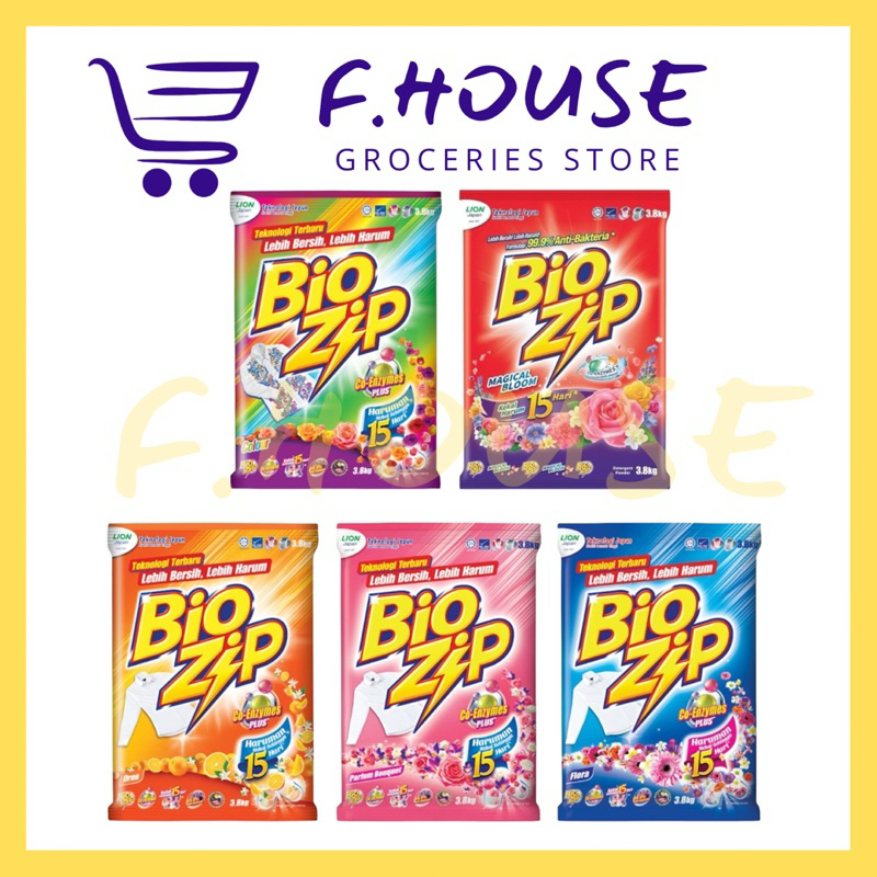 Bio Zip Powder Laundry Detergent (3.8kg) | Shopee Singapore