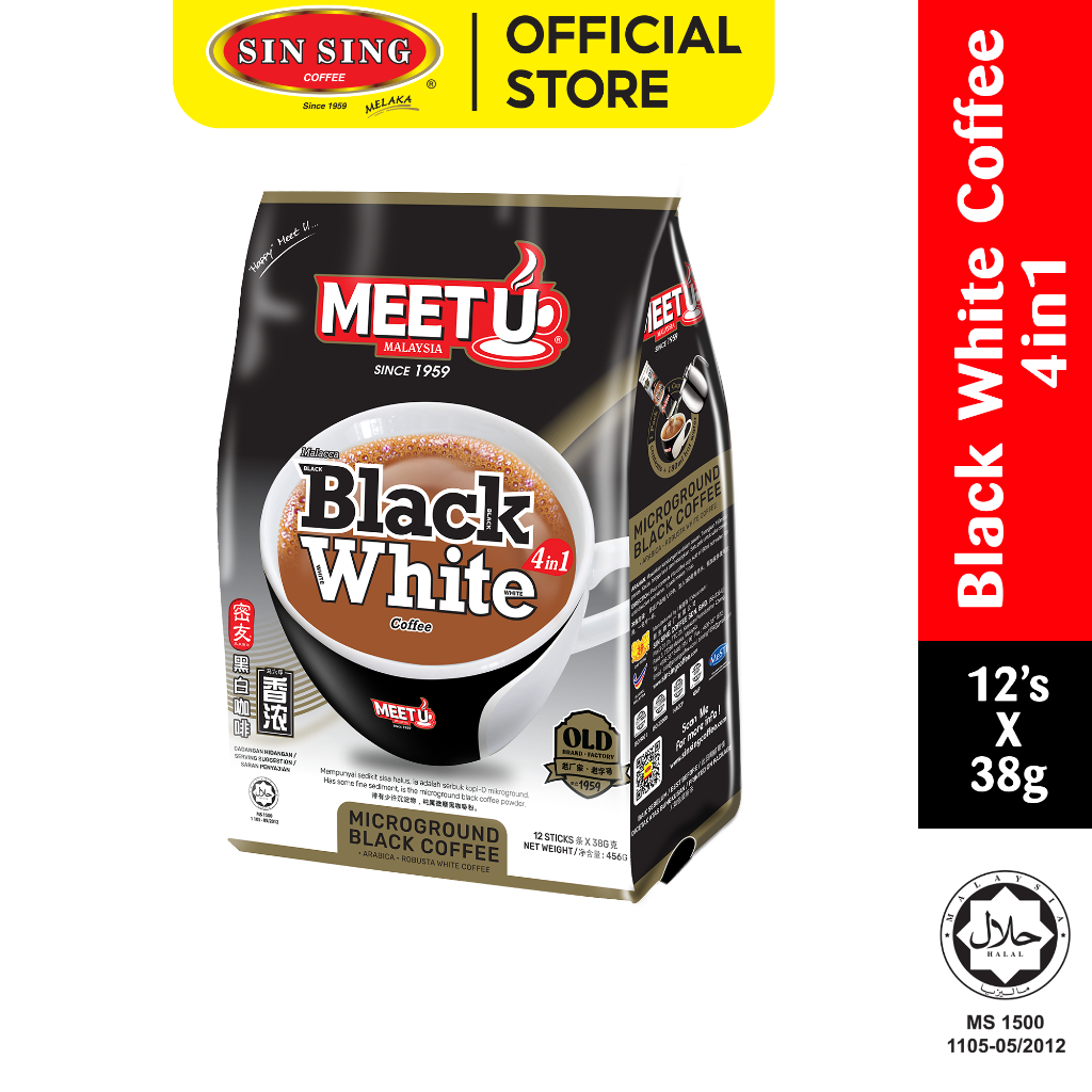 MEET U Black White Coffee 4 in 1 | Instant Premixed Black and White ...