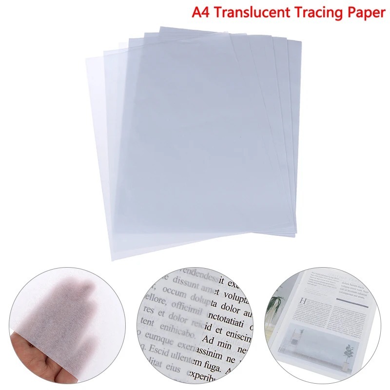 500 PCS A4 Translucent Sketch Paper Tracing Paper Translucent Drawing ...