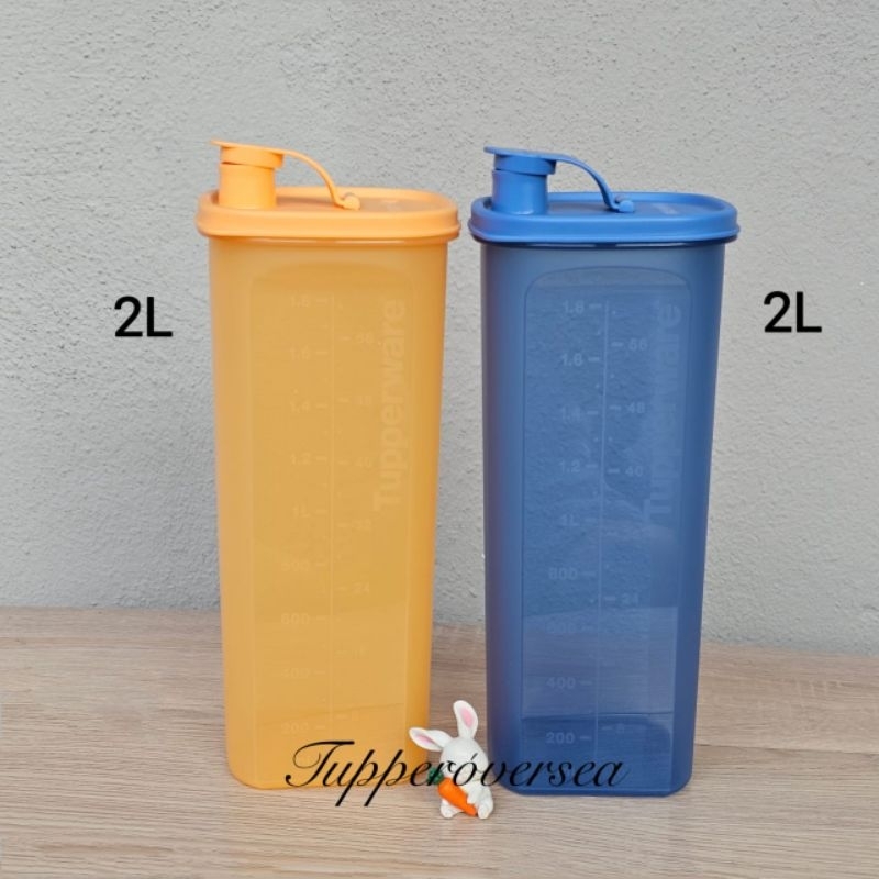 Tupperware Fridge Water Bottle 2.0L - Blue / Oren | Shopee Singapore