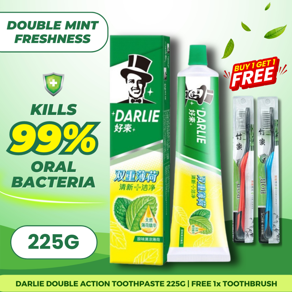 Darlie Double Action Fresh + Clean Toothpaste (225g) | Shopee Singapore