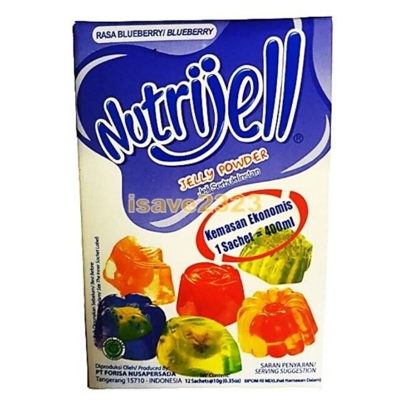 Nutrijel Blueberry Flavor Multipack Jelly Pudding 1 Box 12 Sachets ...