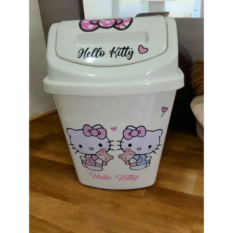 HELLO KITTY DUSTBIN/SWING TOP RUBBISH BIN/TRASH BOX/GARBAGE WASTE ...