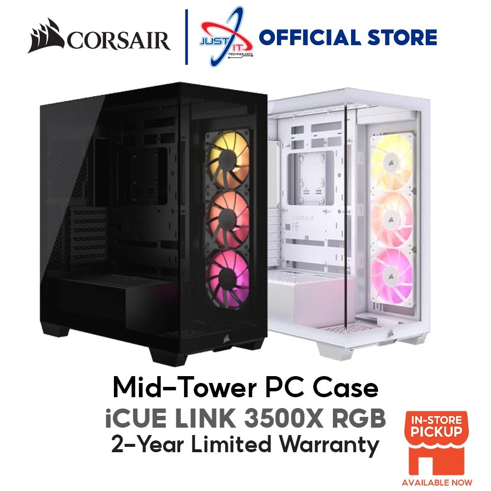 CORSAIR ICUE LINK 3500X RGB MID-TOWER PC CASE / CASING WITH ICUE LINK ...