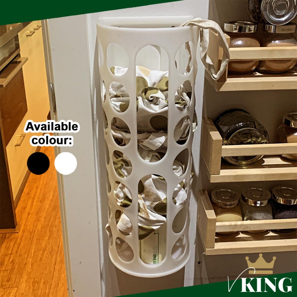 PLASTIC BAG DISPENSER PLASTIC BAG STORAGE ORGANIZER WHITE COLOR ...