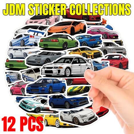 JDM CARS VINYL STICKER PACK COLLECTIONS (12 PCS) | Shopee Singapore