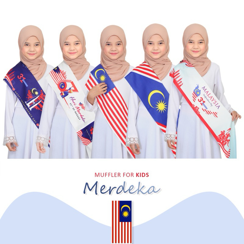 Mafla Merdeka Scarf Unisex Viral Merdeka 2024(40 inches long 12 inches ...