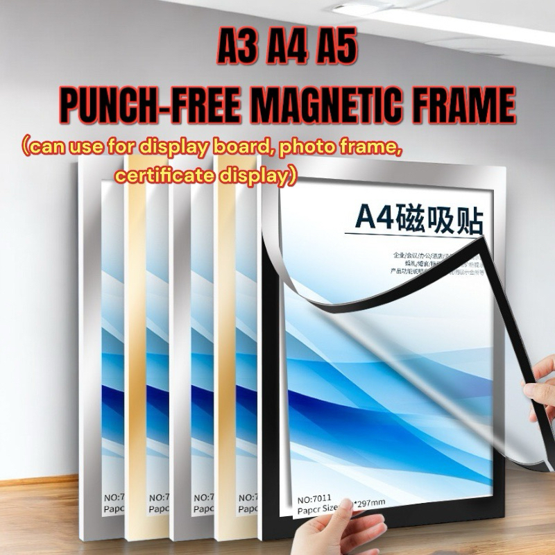 A3/A4/A5 Magnetic Photo Frame - Wall Display Board - Picture ...