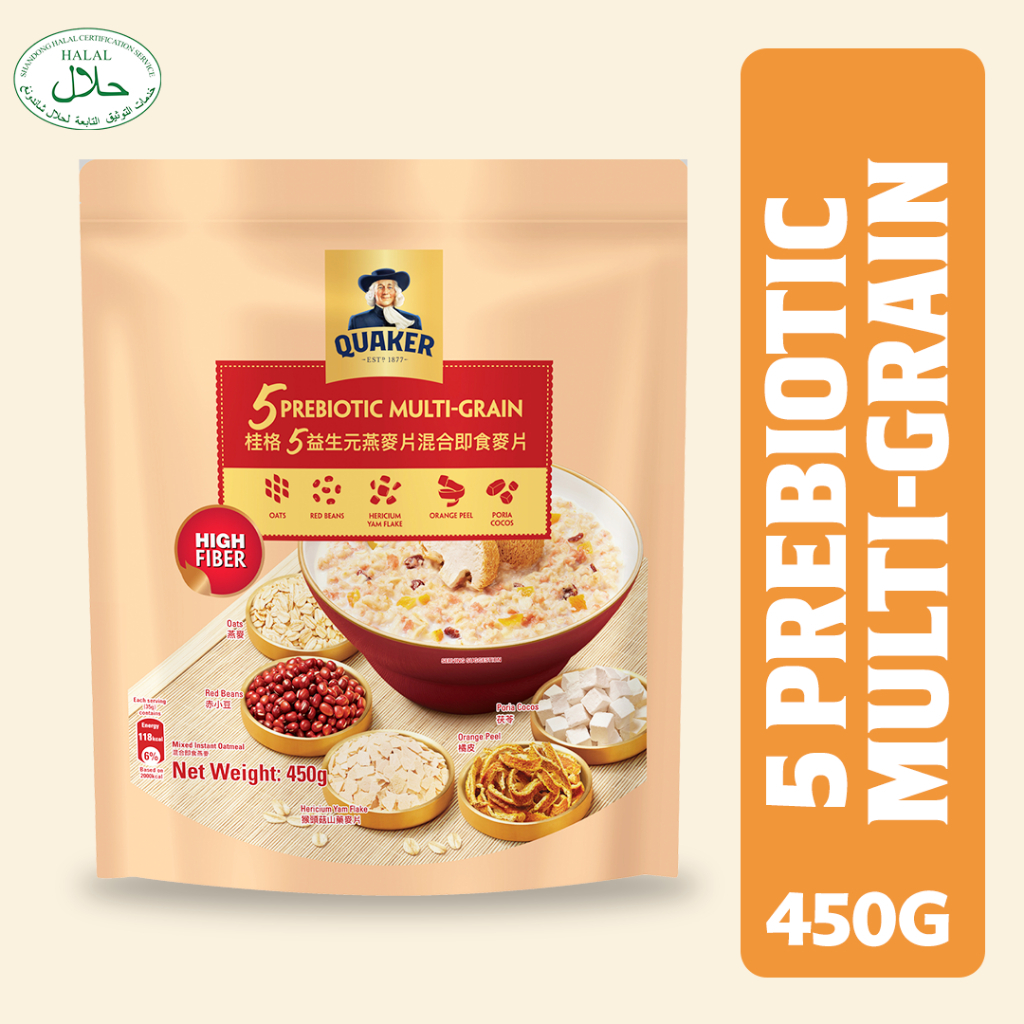 Quaker Five Prebiotic Multigrain (450g) | Shopee Singapore