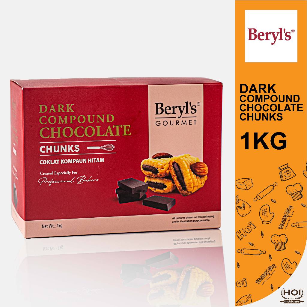 BERYLS GOURMET Dark Compound Chocolate Chunks 1Kg | Shopee Singapore