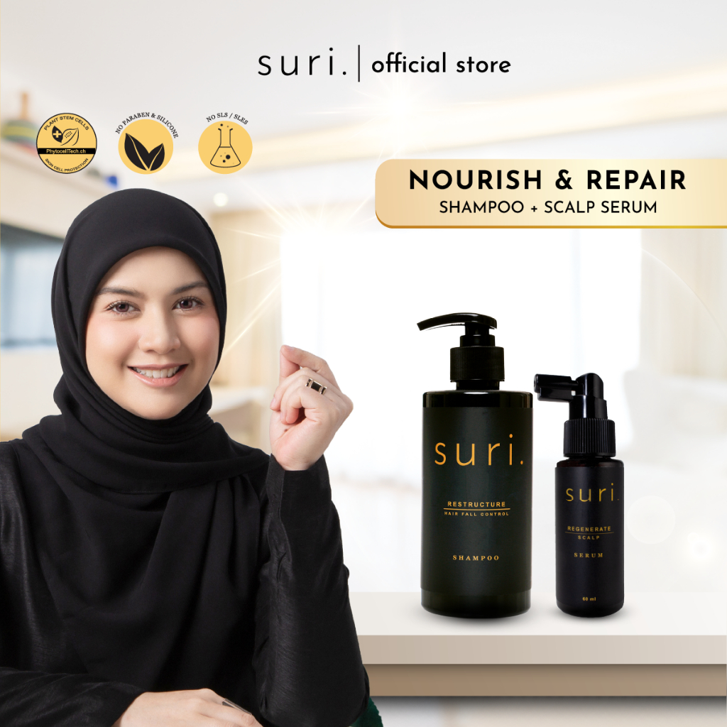 Suri Hair Fall Control Treatment Set A - Shampoo (300ml) + Scalp Serum ...