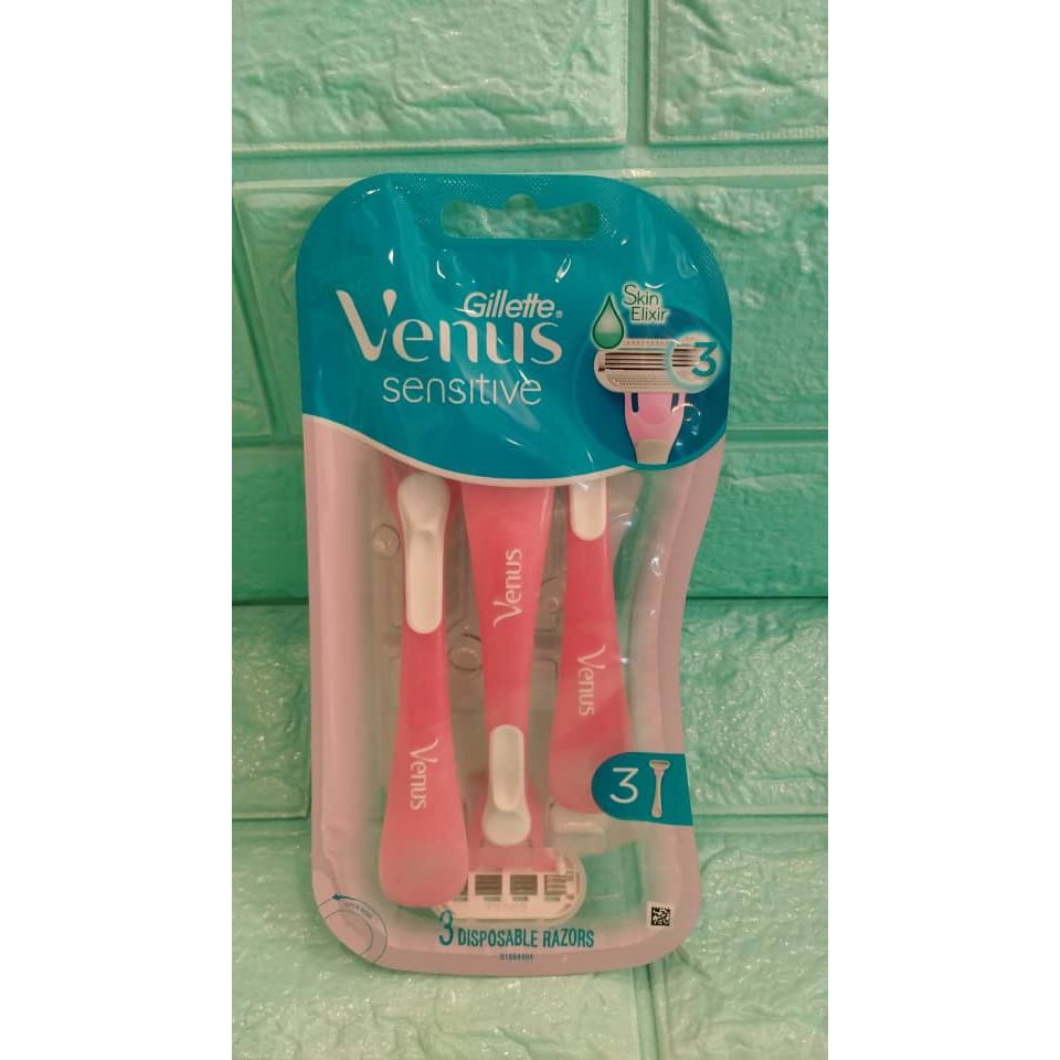 GILLETTE Venus Sensitive (3 disposable razor) | Shopee Singapore