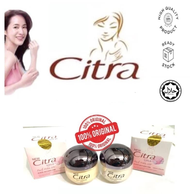 CITRA GOLD PEARLY WHITE UV DAY&NIGHT CREAM /ESSENCE CREAM 40g | Shopee ...