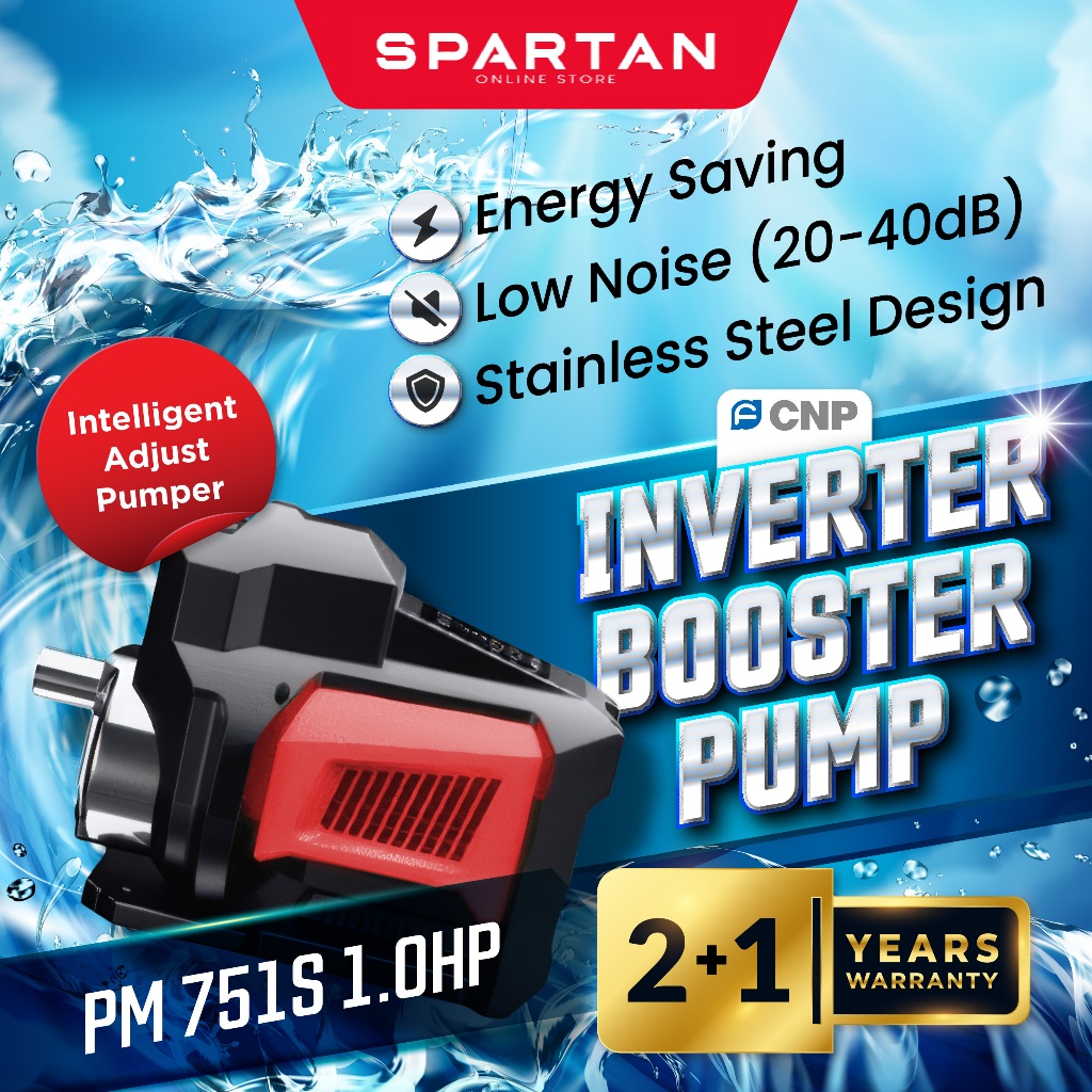 CNP Inverter Adjustable Speed Water Booster Pump PM751S (1.0HP) pam air ...