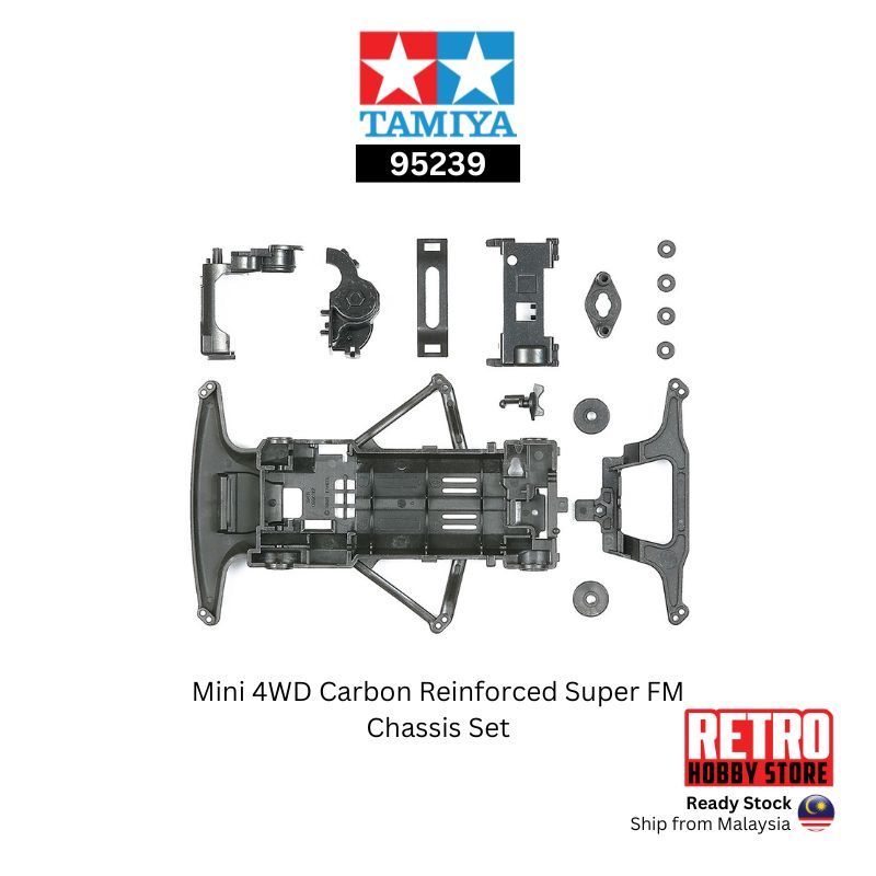 Tamiya 95239 Mini 4WD SFM Carbon Reinforced Super FM Chassis Set Front ...