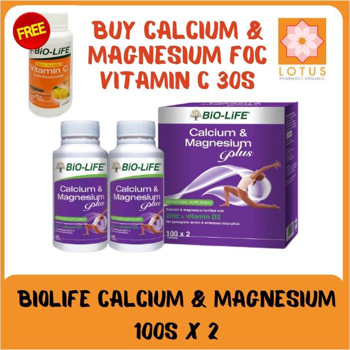 BioLife Calcium & Magnesium Plus ( 30s /100s /100s x2 ) | Shopee Singapore