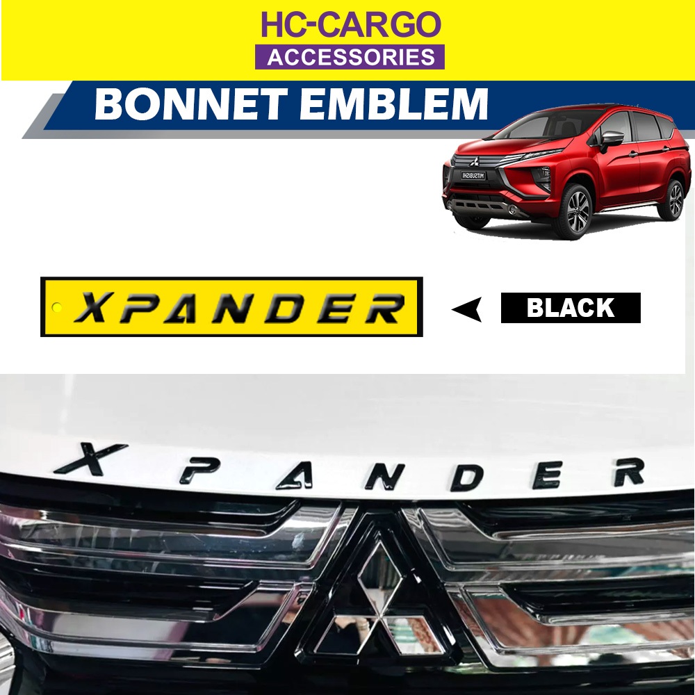 Mitsubishi Xpander 3D Wording Emblem Logo (Matt Black) with double tape ...