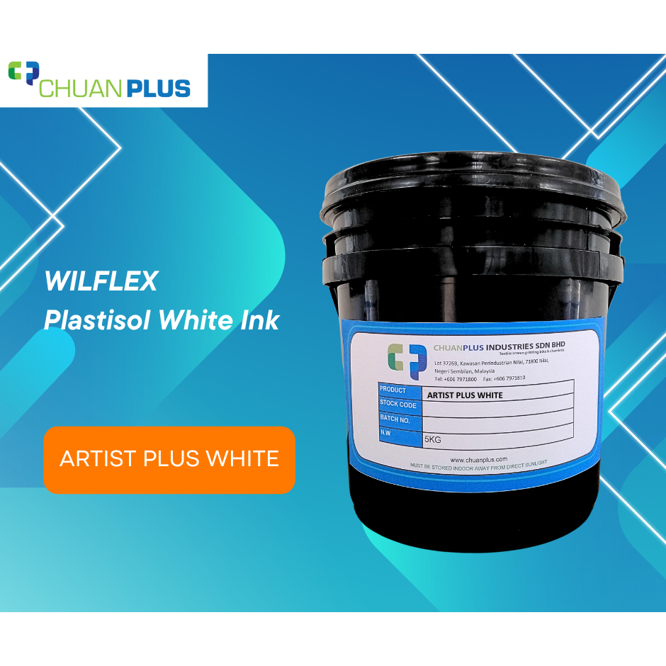 WILFLEX Artist Plus White Plastisol Inks For Silkscreen Printing (5KG ...