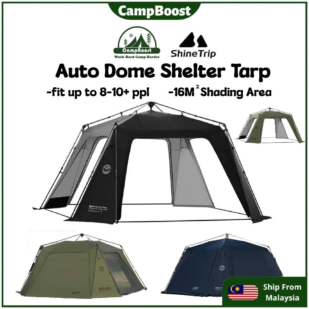 CampBoost SHINETRIP Auto Dome Shelter Tarp Camping Tent Khamah Camping ...