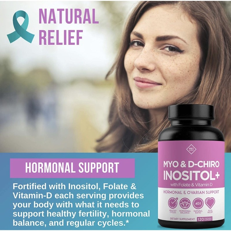 Myo-Inositol and D-Chiro Plus Vitamin D PCOS Hormone Balance & Ovarian ...
