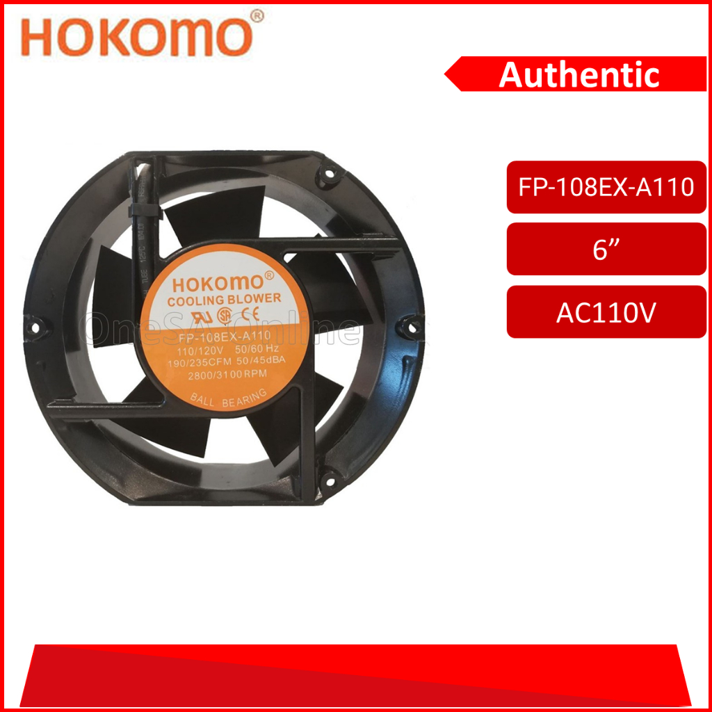 HOKOMO COOLING BLOWER FAN,6" 110VAC BALL BEARING(FP-108EX-A110 ...