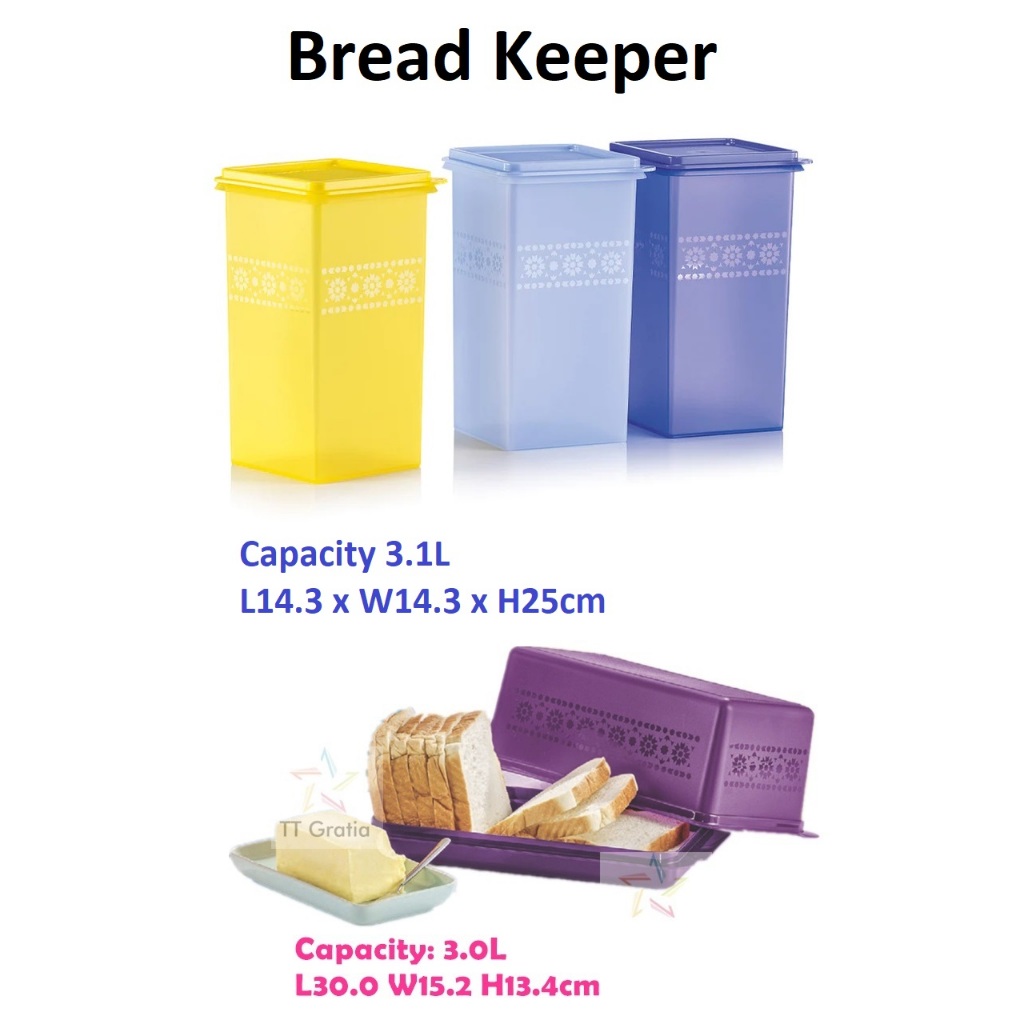 Tupperware Mosaic Keeper 3.1L/ Mosaic Bread Server 3L | Shopee Singapore