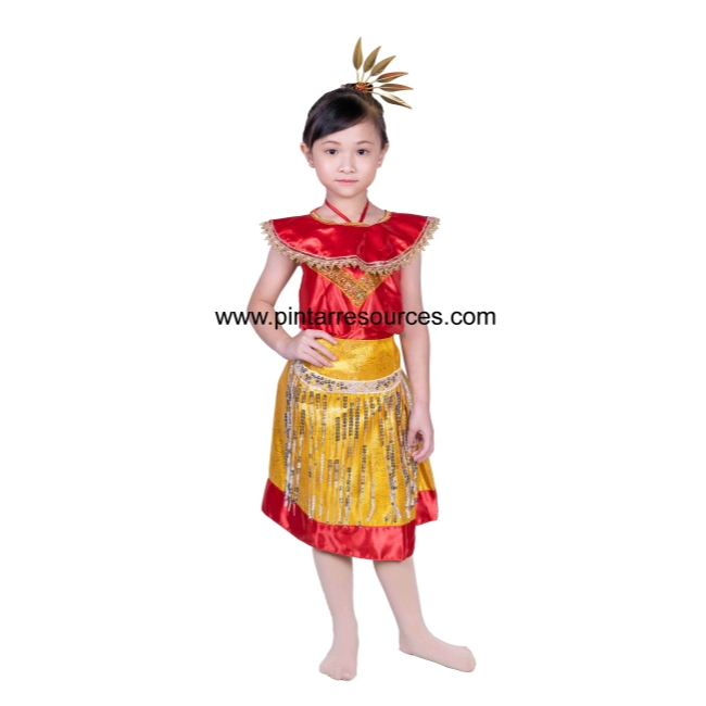 Ethnic Sarawak Native Iban Dayak Girl Traditional Dress Costume Borneo ...