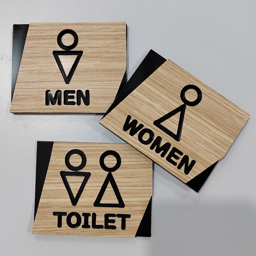 Acrylic Sign , Toilet 3D Sign , Acrylic Laser Cut , Toilet Sign ...