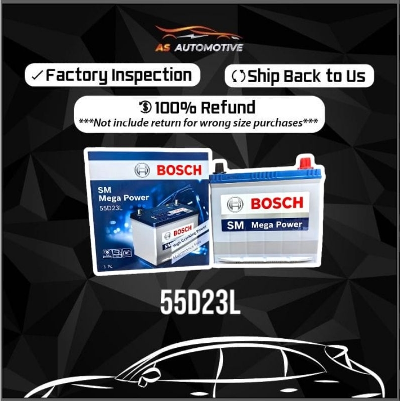55D23L Battery BOSCH Car Battery - Camry Bateri Kereta Exora Car ...