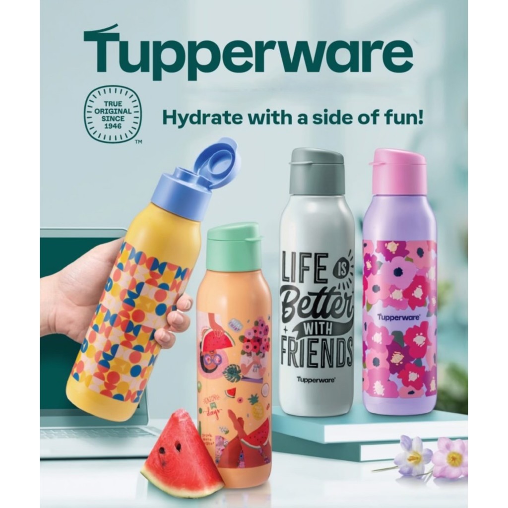 Tupperware Round Eco Bottle 750ml/ Tupperware Boboiboy/ Drinking Bottle ...