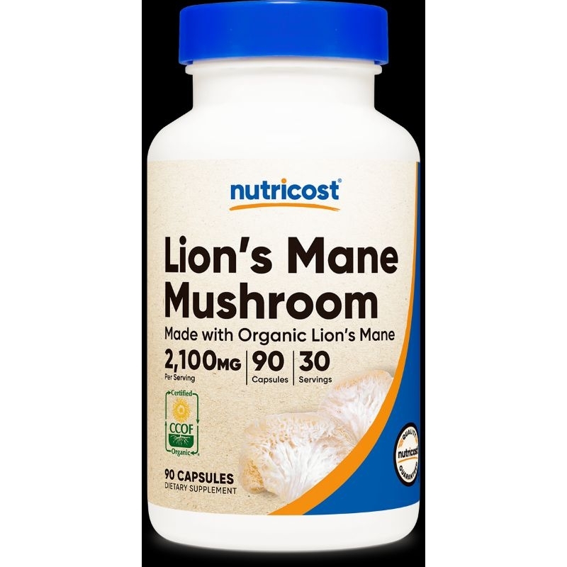 Nutricost Organic Lion's Mane Mushroom 90 Vegan Capsules 2100mg lion ... Nutricost Organic Lion's Mane Mushroom 90 Vegan Capsules 2100mg lion ...
