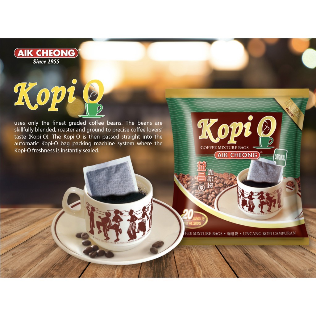 Aik Cheong Kopi-O Coffee 10g x 10 sachets(nett wt:100g) | Shopee Singapore