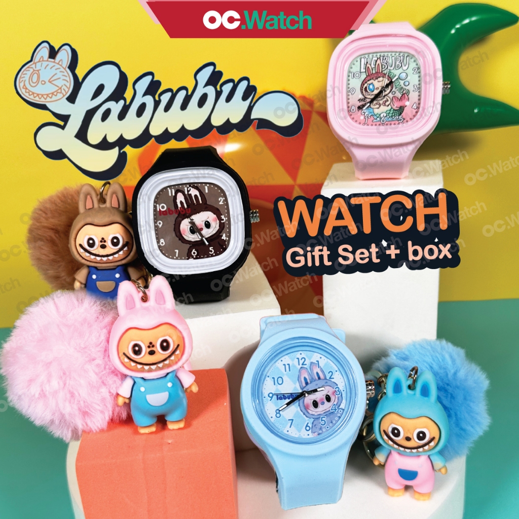 OCwatch The Monsters Labubu Watch Set Labubu Keychain Cartoon Men Women ...